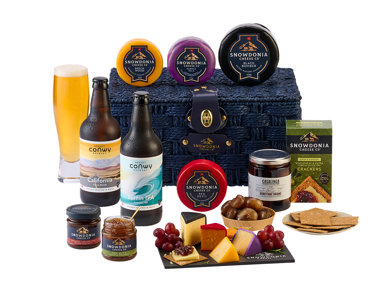 Ploughmans Hamper of Luxury Cheese & Craft Beer